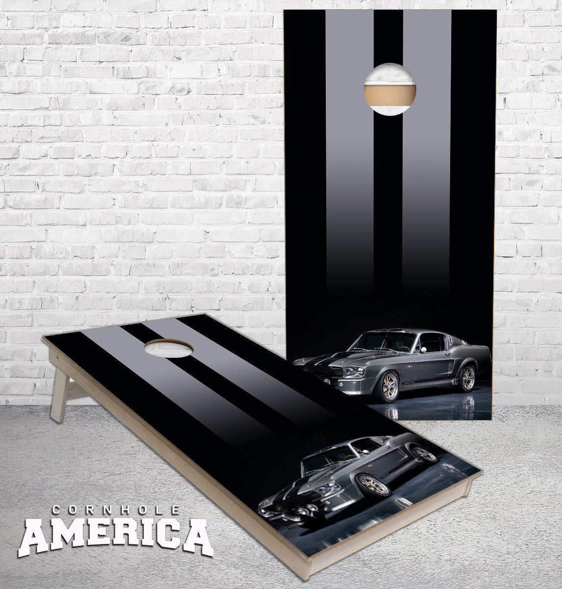 Mustang Fastback Car cornhole boards — Cornhole America