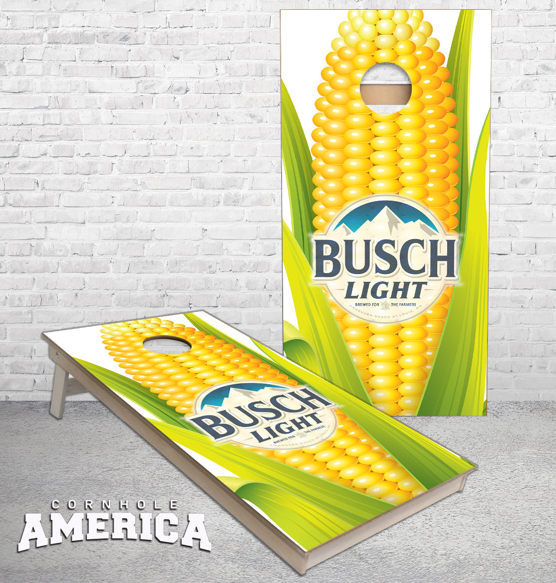 Busch Light for the farmers Corn Cob cornhole boards — Cornhole America
