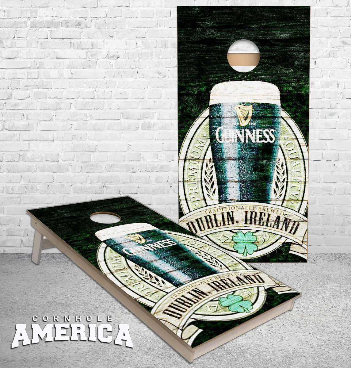 Guinness Dublin Ireland St Pattrick's day cornhole boards — Cornhole ...