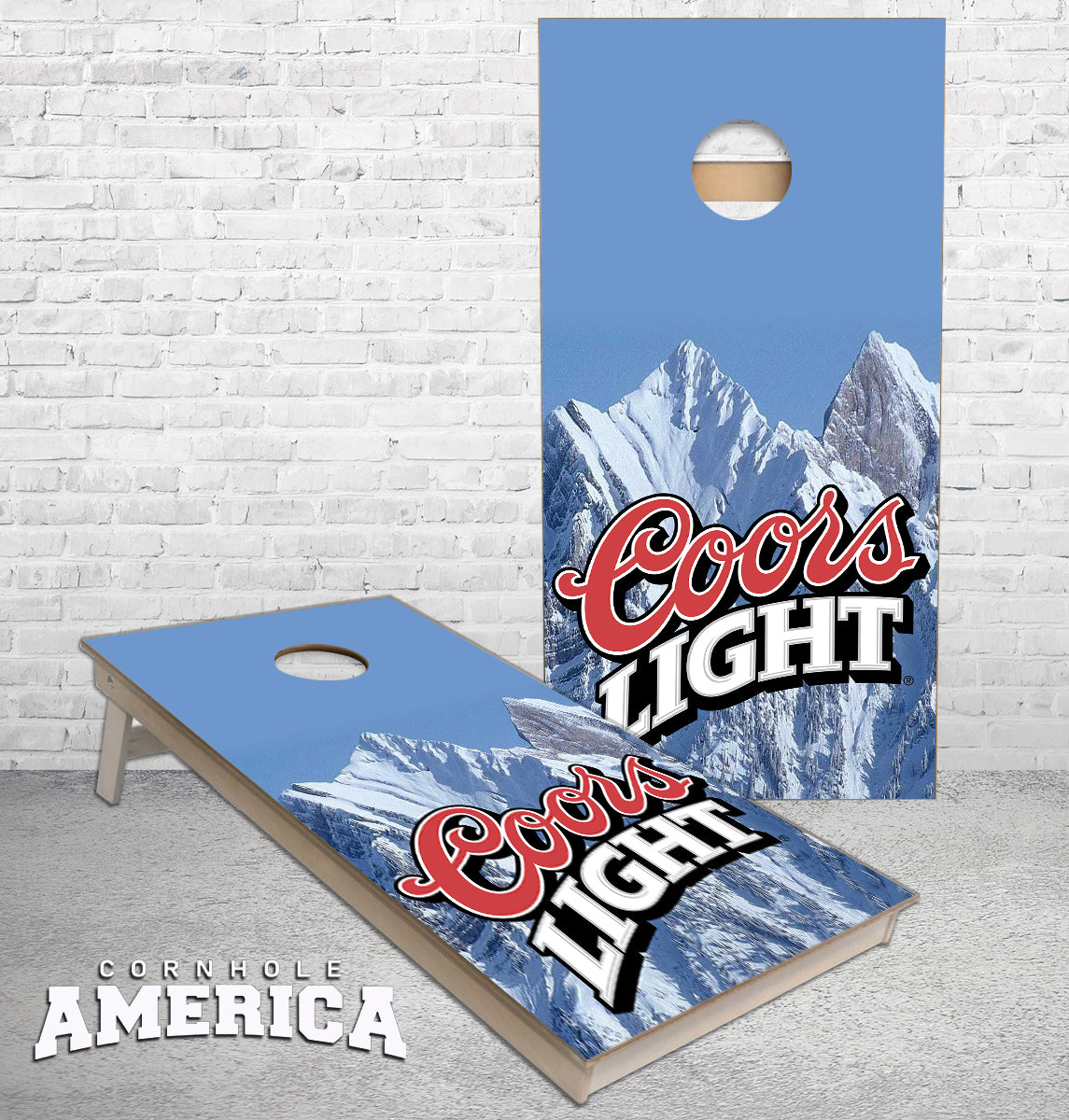 Coors Light Mountains cornhole boards — Cornhole America