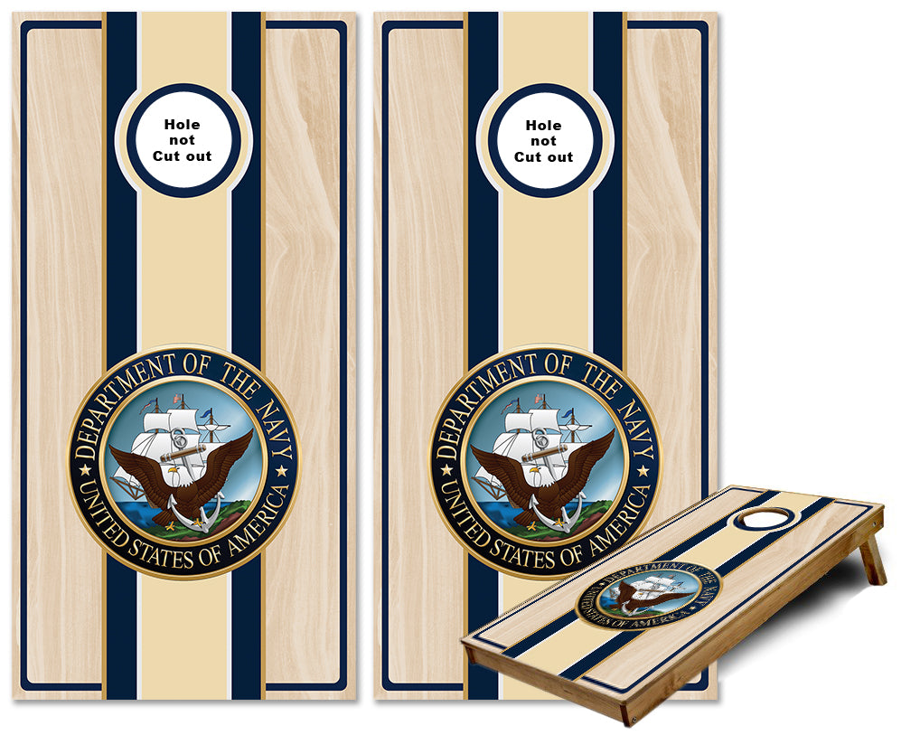 United State Department of the Navy Pro Stripe cornhole wraps ...