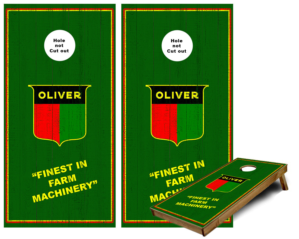 Oliver Farm equipment cornhole wraps — Cornhole America