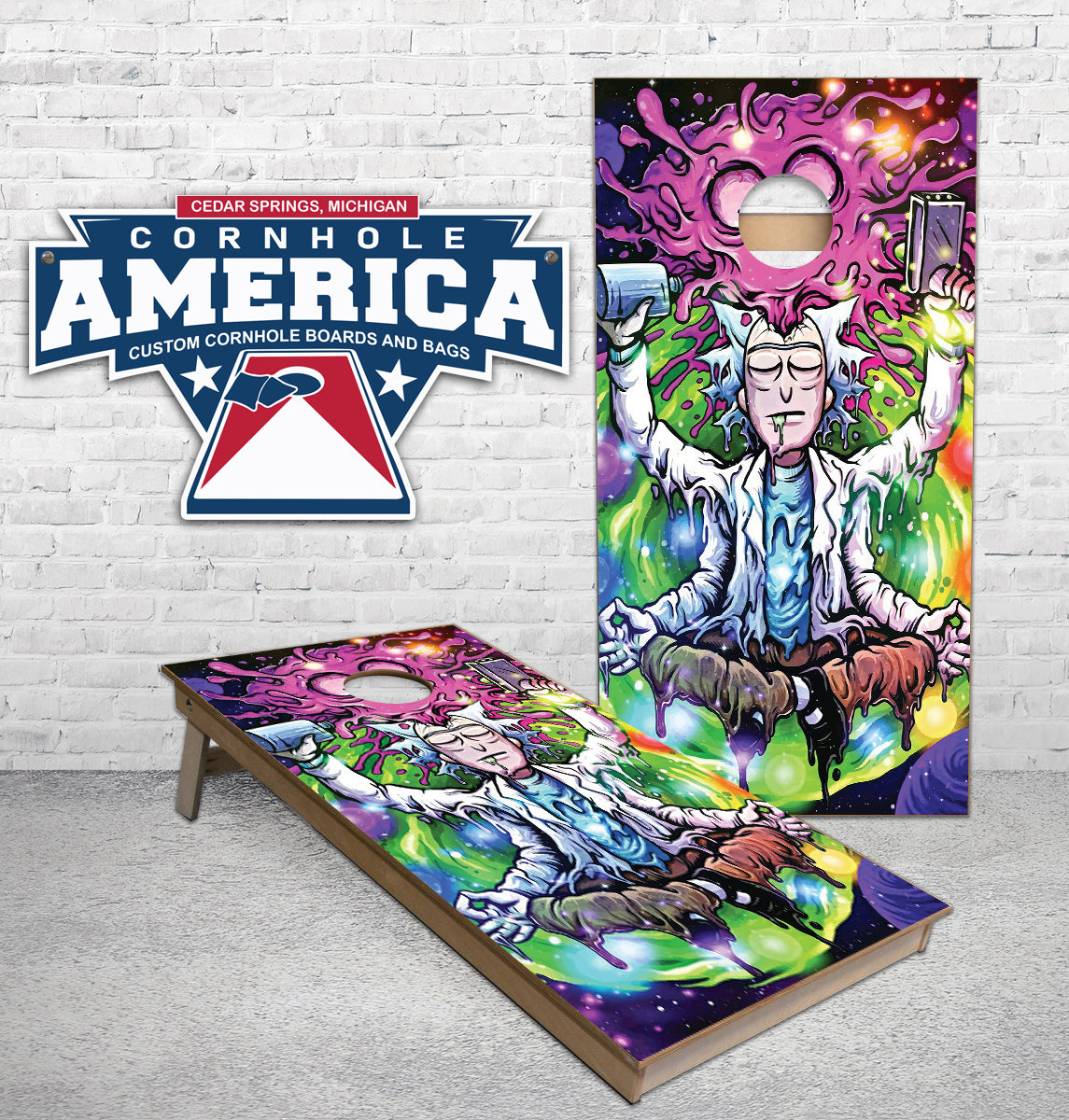 Rick and Morty Cornhole Boards — Cornhole America
