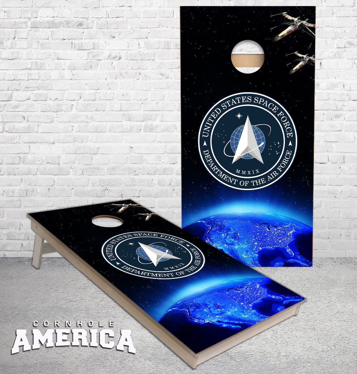 United States Space Force Star Wars Fighters cornhole boards — Cornhole ...