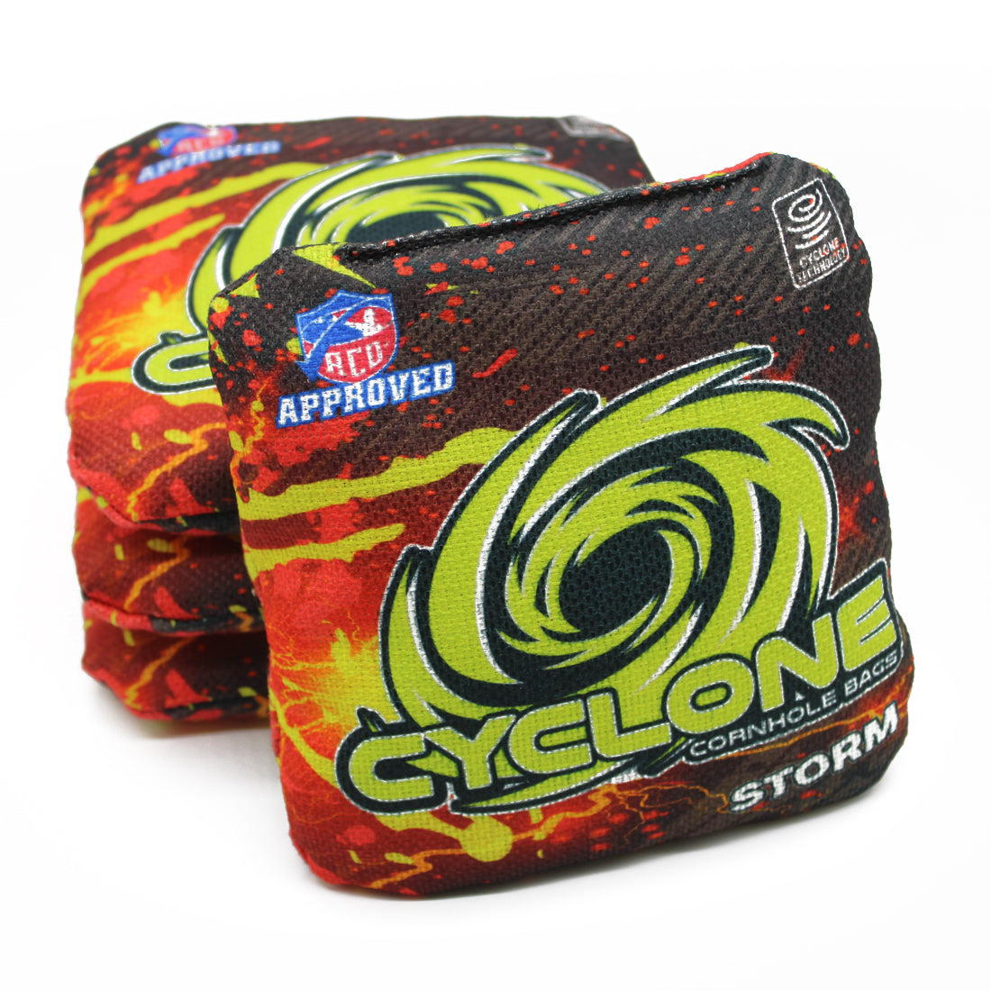 Cyclone STORM Fire Red Yellow Pro series cornhole bags (set of 4 ...