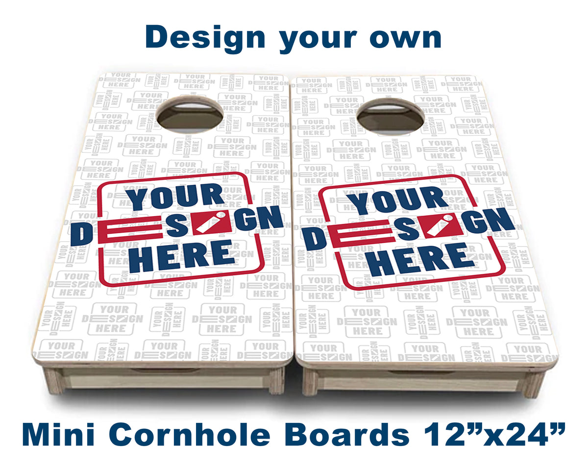 Customize your own design on our Mini Boards 12"x24" — Cornhole America