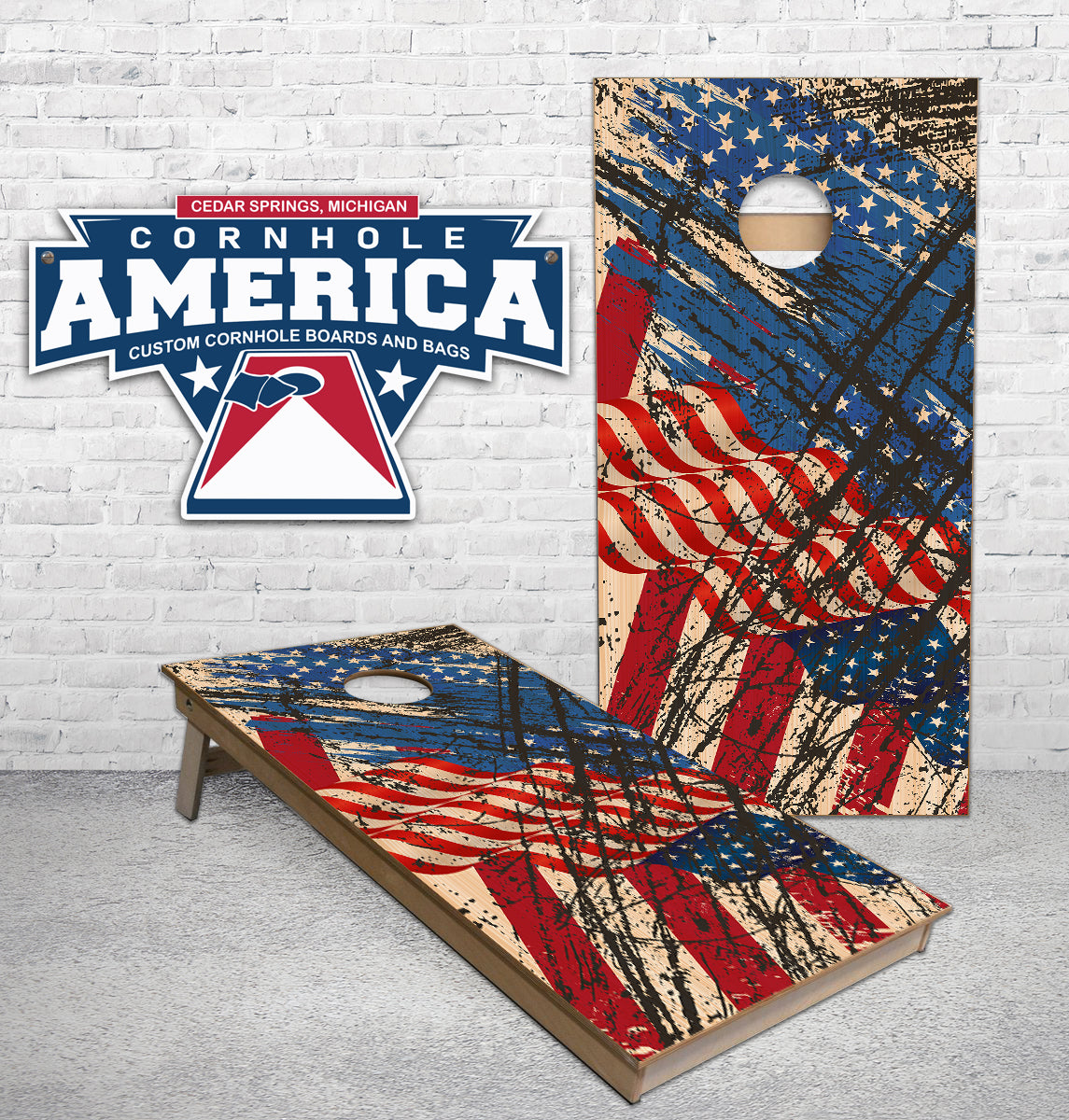 Grunge USA cornhole boards — Cornhole America